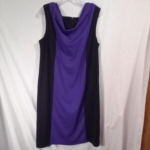 Lane Bryant | Dresses | Lane Bryant Black Purple Colorblock Sleeveless ...